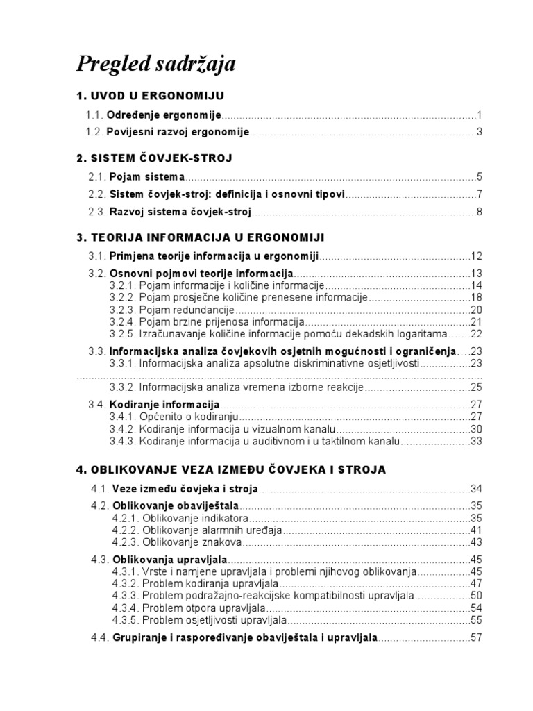 Ergonomija - Skripta | PDF