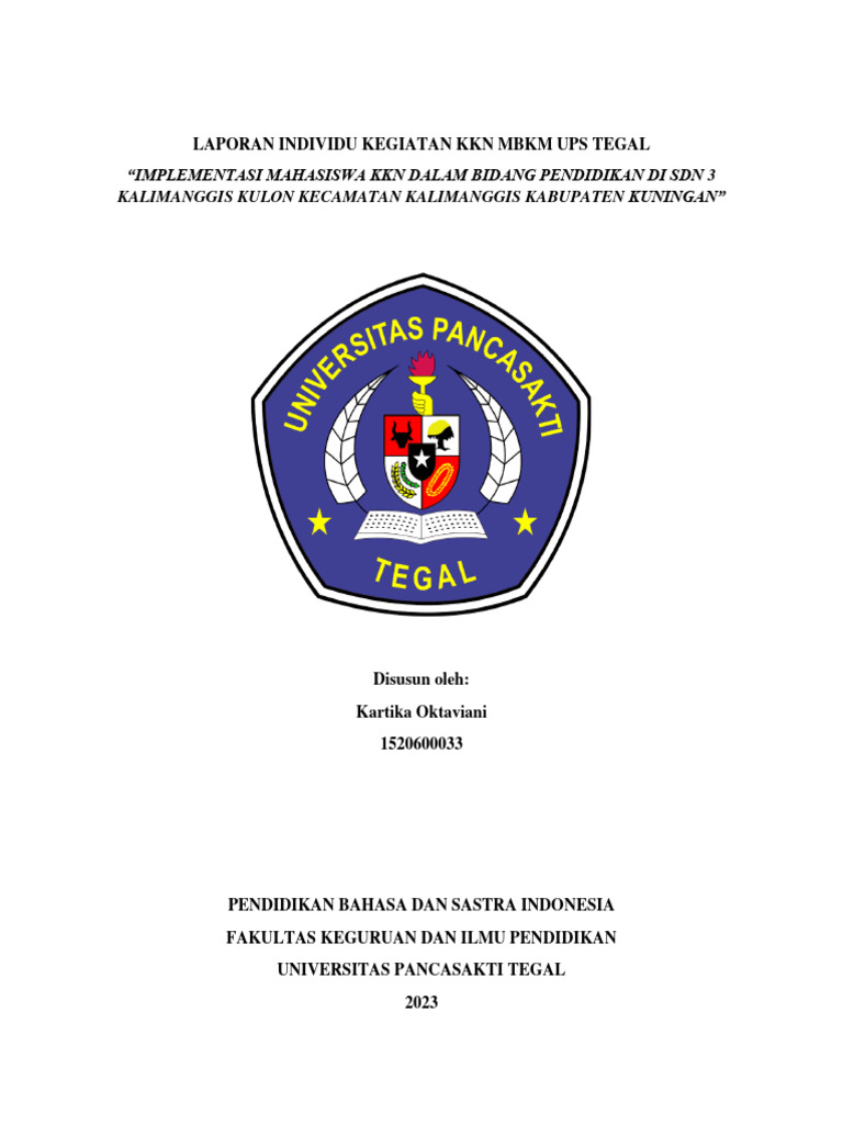 Lap - KKN Individu Kartika Oktaviani. | PDF