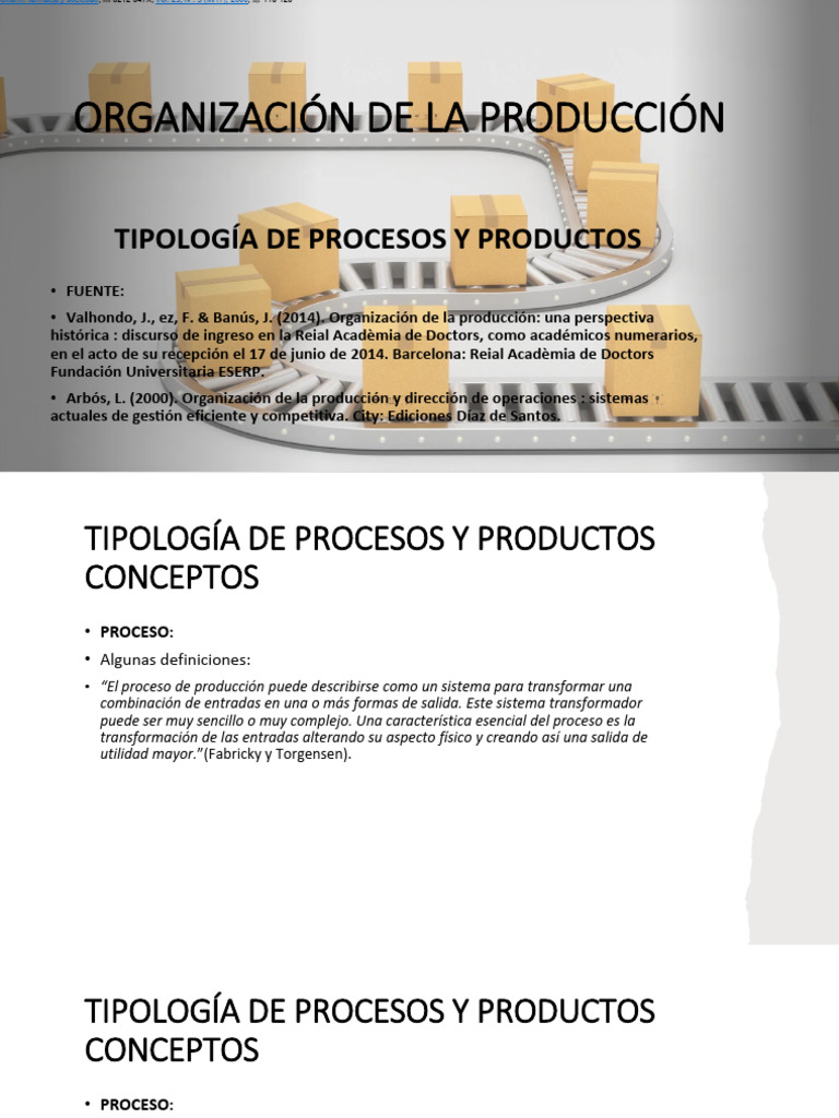 Tipología de Procesos y Productos Parte 2 | PDF | Producción en masa ...