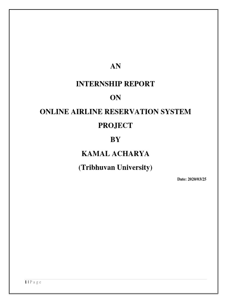 Online Airline Reservation System Project Report | PDF | Java ...