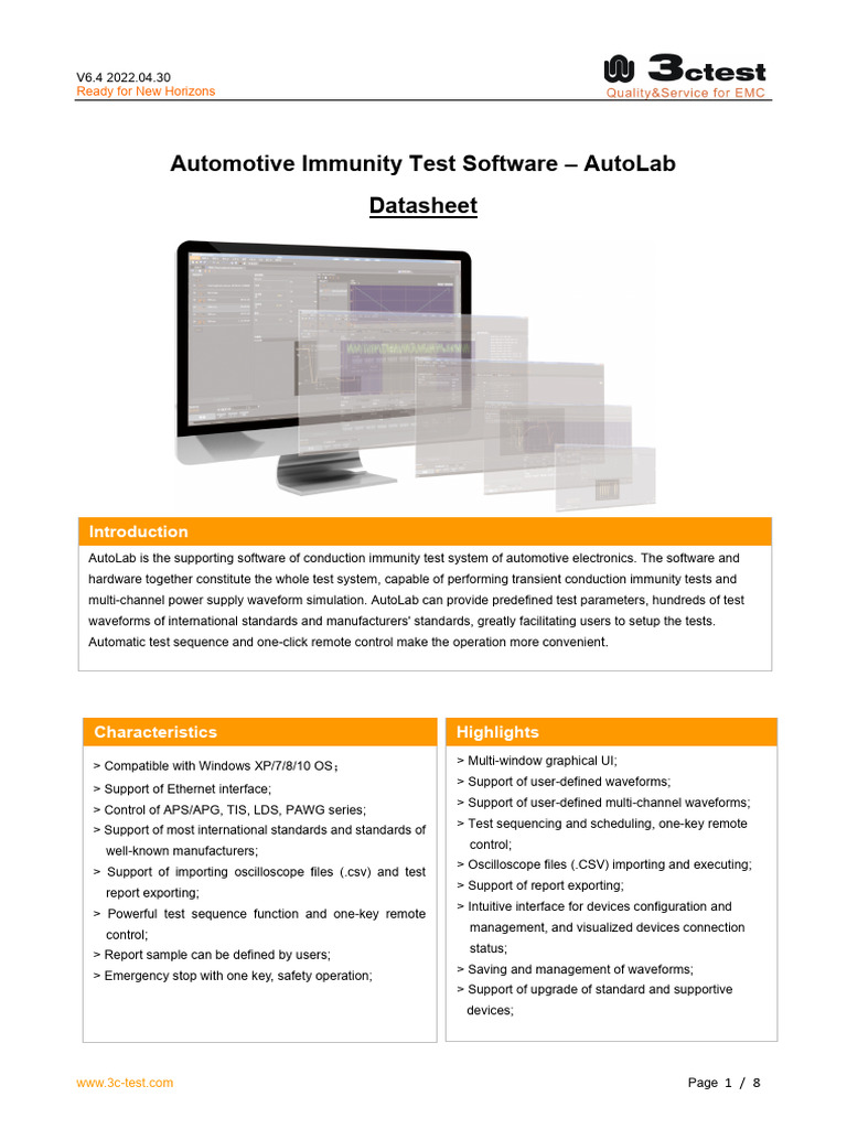 AutoLab Automotive Immunity Software | PDF | Electrical Engineering ...