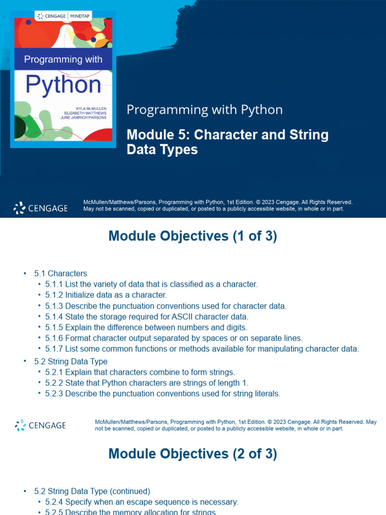 Mcmullen Progwpython 1e Mod05 Powerpoint Pdf String Computer Science Ascii 