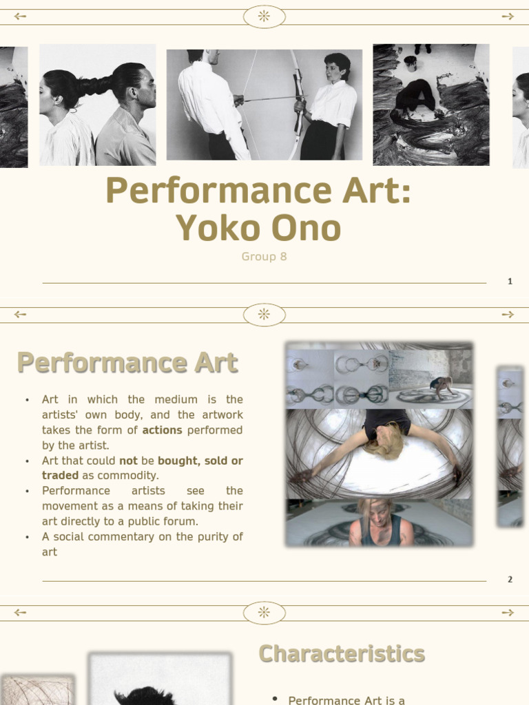 G8 Performance Art | PDF | Yoko Ono | Performance Art