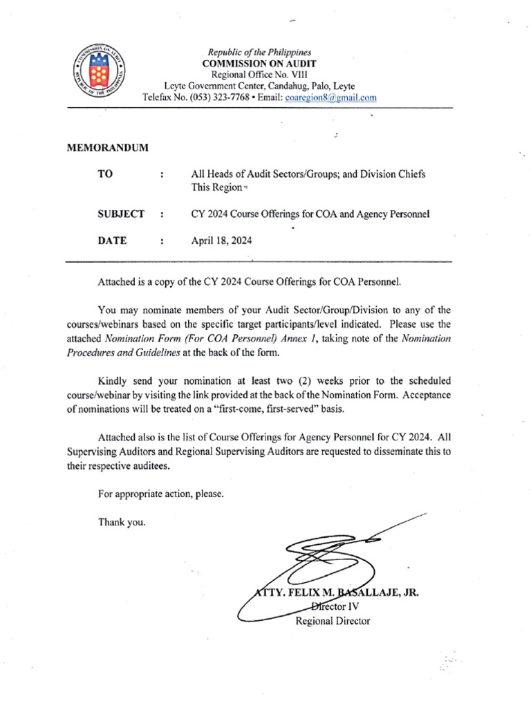CSC MEMO-04-18-2024-CY-2023-RTP-COA-and-Agency-Personnel | PDF