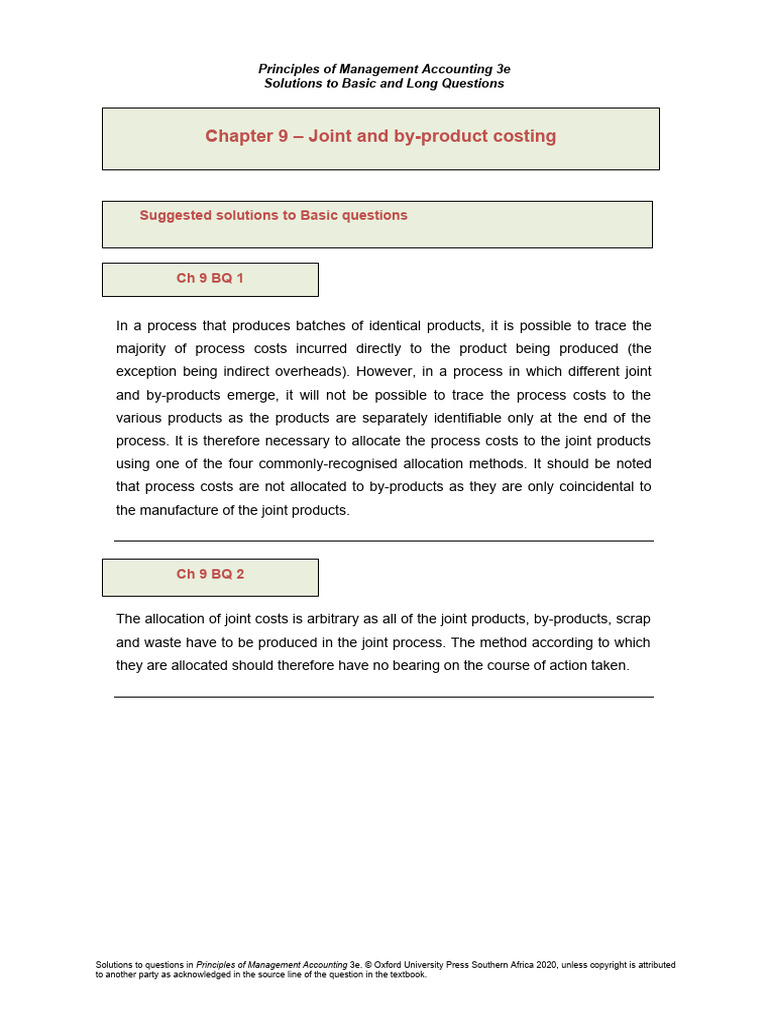 Tutorial Solution To Joint Costing and by Product | PDF | Management ... Tutorial Solution To Joint Costing and by Product | PDF | Management ...