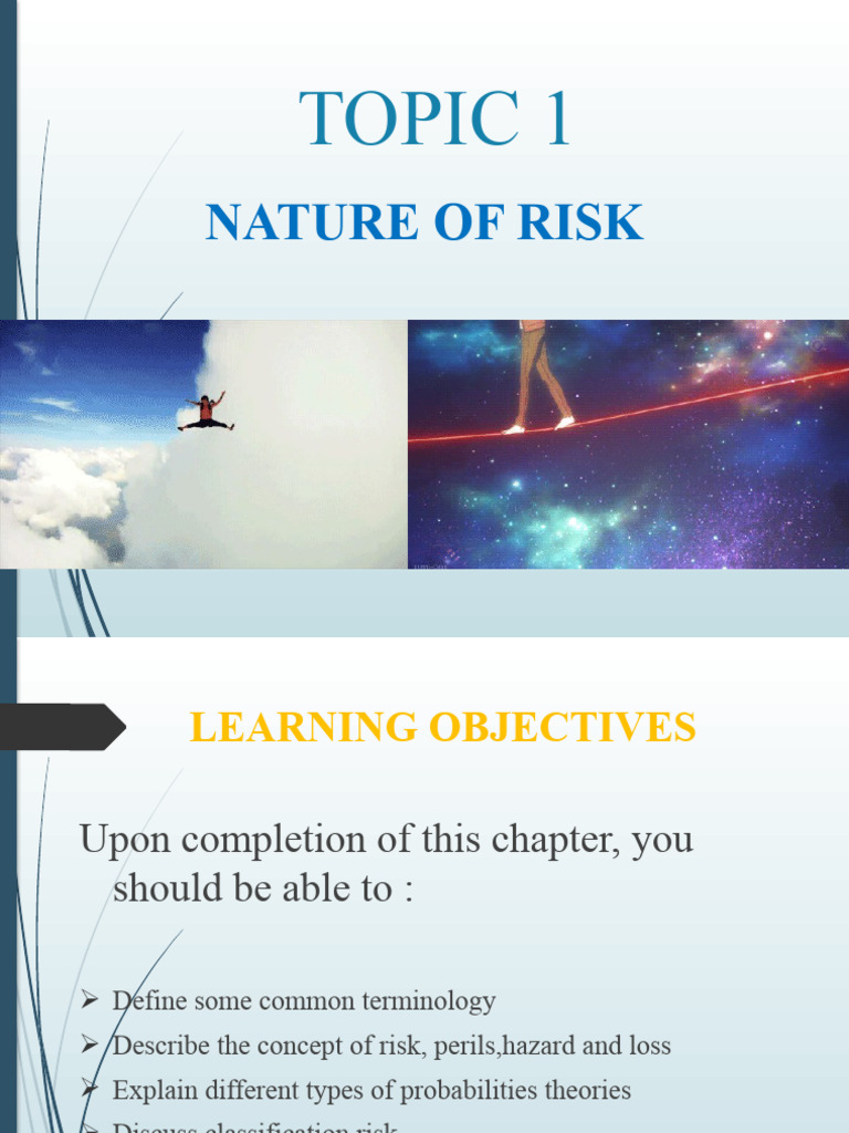 Chapter 1 Nature of Risk | PDF | Risk | Insurance