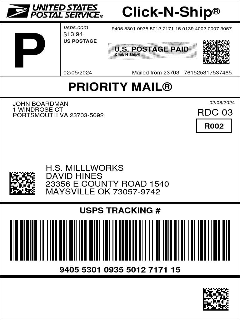 label_pdf_2-5-2024 | PDF | United States Postal Service | Agencies Of ...