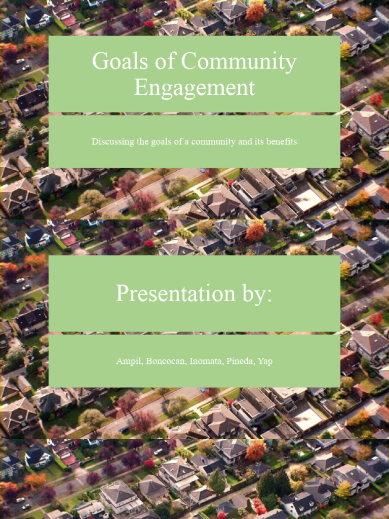 Goals of Community Engagement | PDF | Community | Communication