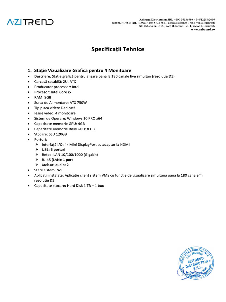 Sistem Vizualizare Si Inregistrare Dispecerat | PDF