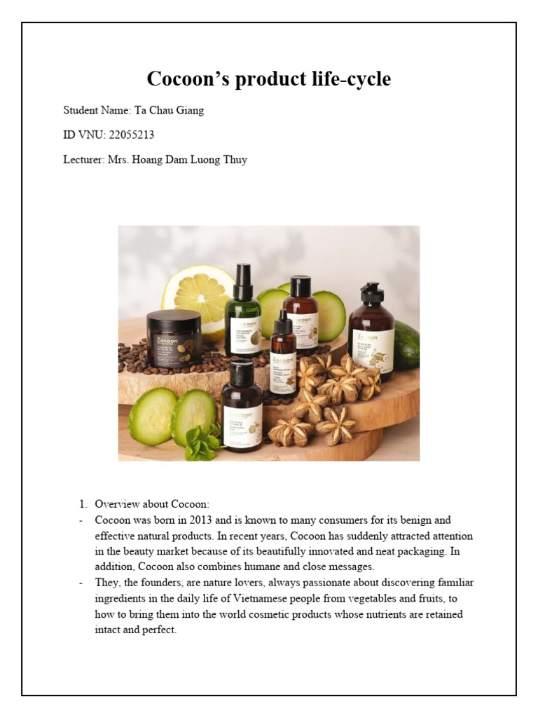 Cocoon's Product Life-Cycle - Personal Work - Principle of Marketing ...