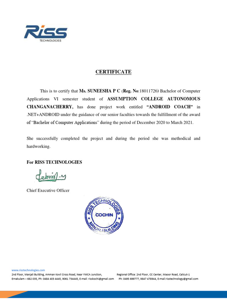 BCA-Student Projecy 2021 | PDF | Computing | Software