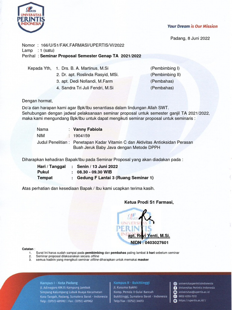 Undangan Sempro 21.22 Genap All | PDF