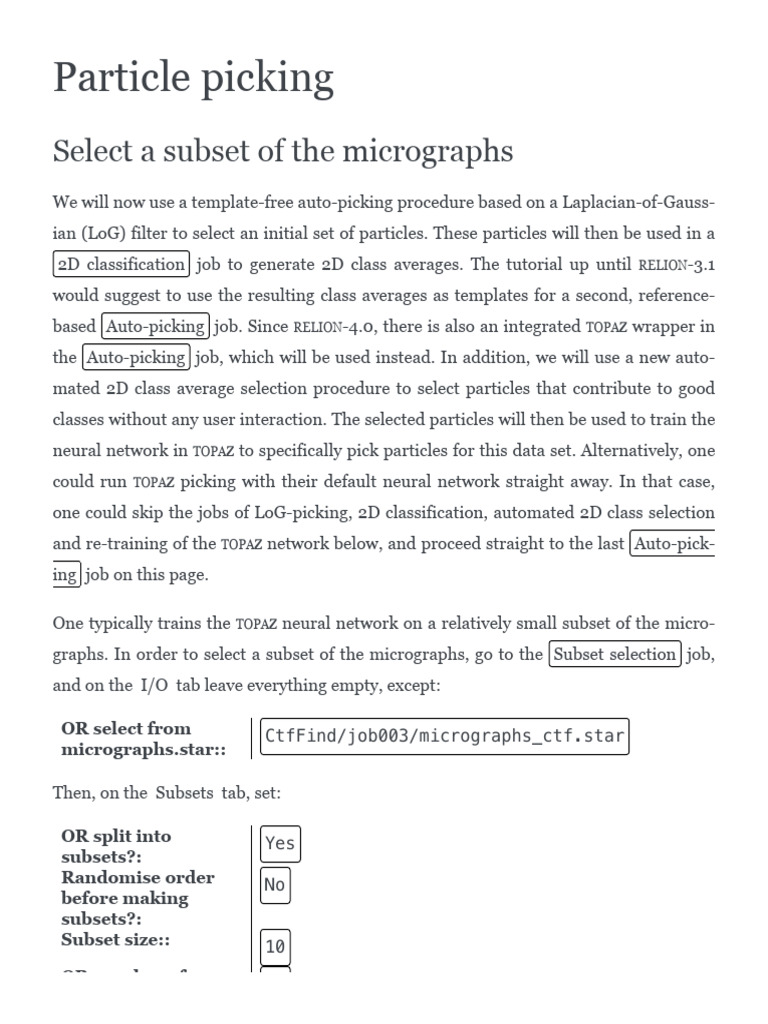 Auto-Picking Particles in RELION 4.0 | PDF | Graphics Processing Unit ...
