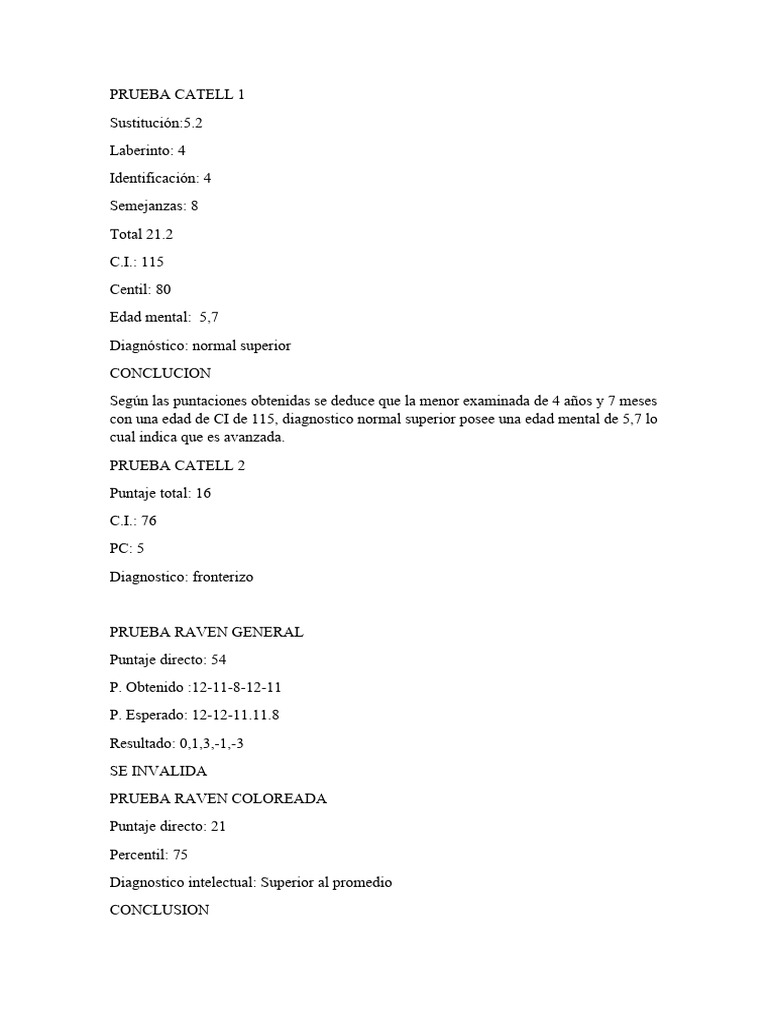 Prueba Catell 1 | PDF