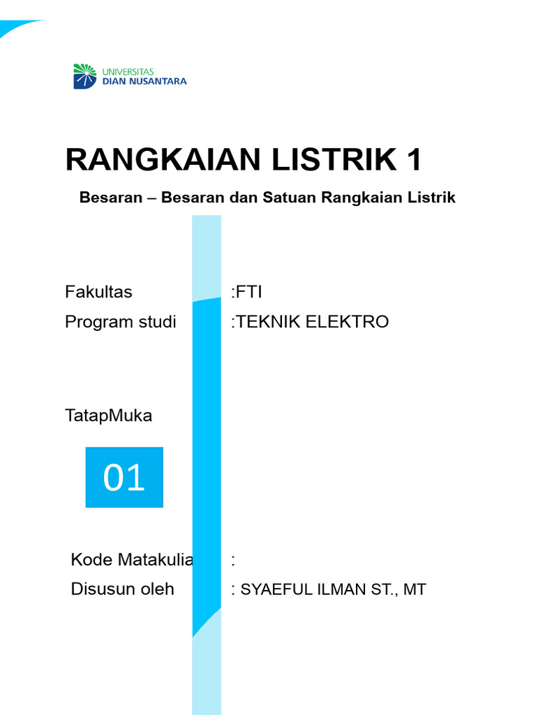 Modul 1 Rangkaian Listrik 1 | PDF