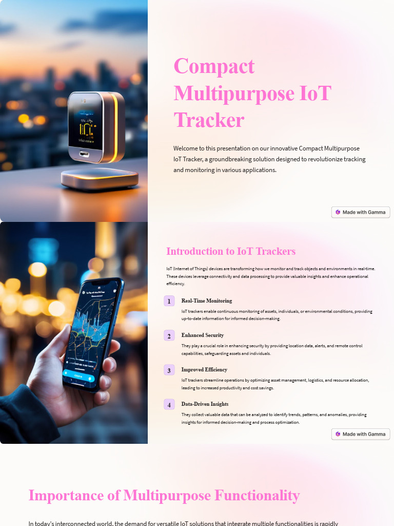 Compact Multipurpose IoT Tracker | PDF | Internet Of Things | Usability