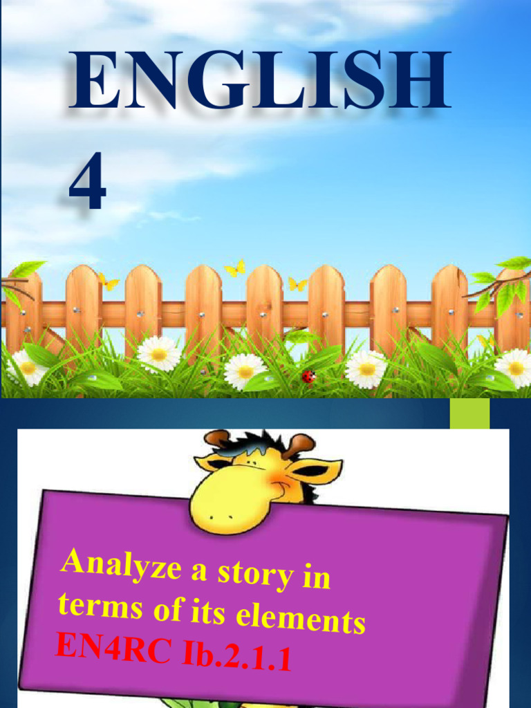 ENGLISH 4-Elements of The Story | PDF | Plot (Narrative)