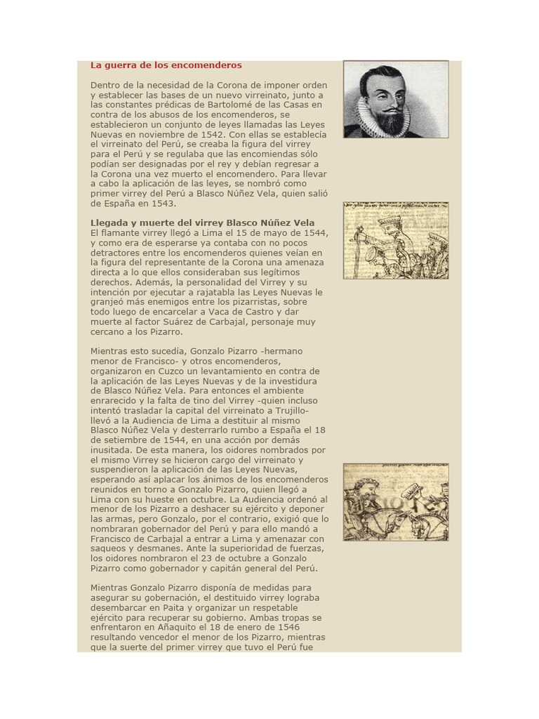 la rebelión de los encomenderos | Descargar gratis PDF | Colonización ...