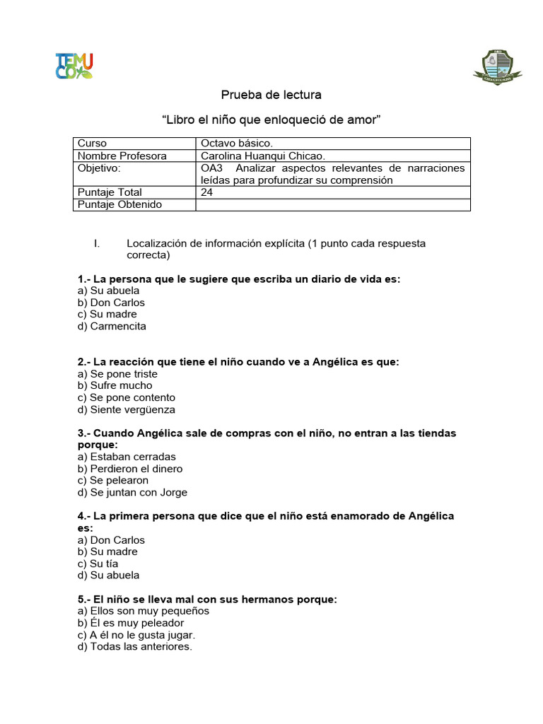 El Niño Que Enloqueció de Amor | PDF