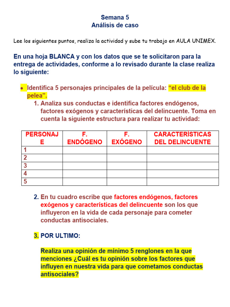 Rubrica SEM 5 Analisis 1 | PDF