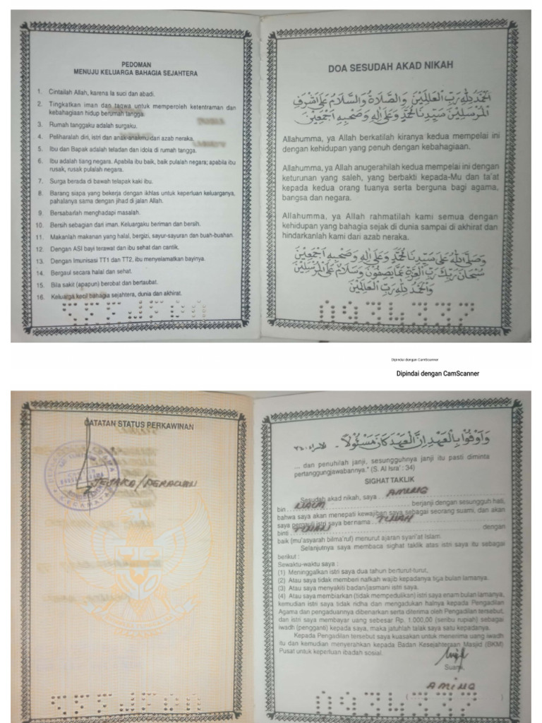 Buku Nikah Aming | PDF
