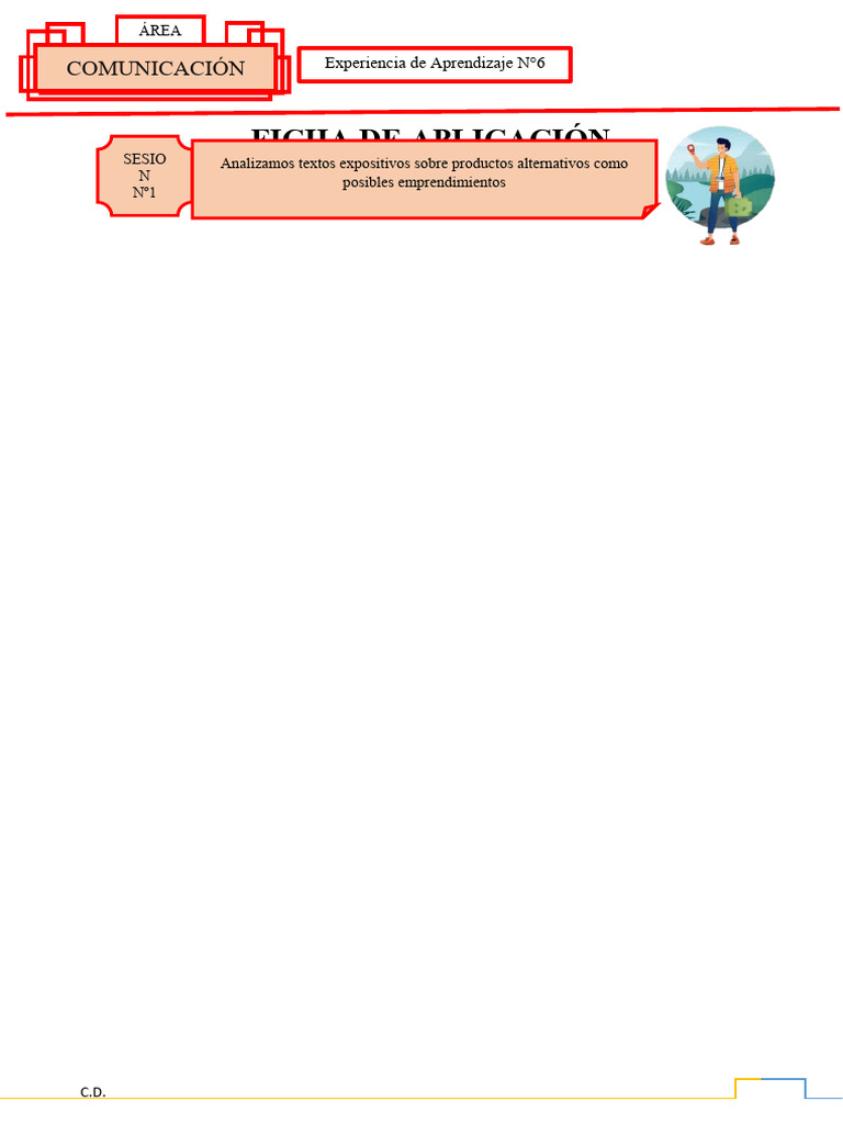 1° Ficha de Aplicación-Sesión1-Sem.1-Exp.6-Comunicacion | PDF | Aprendizaje | Comunicación
