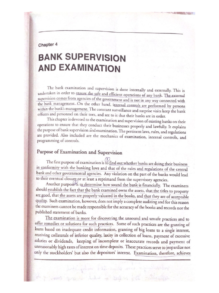 Bank Supervision and Examination | PDF