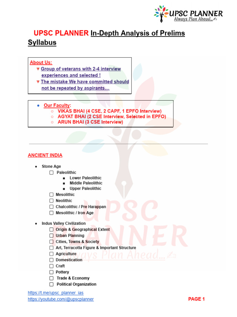 Prelims in Depth Analysis by UPSC PLANNER | PDF | Mahatma Gandhi ...