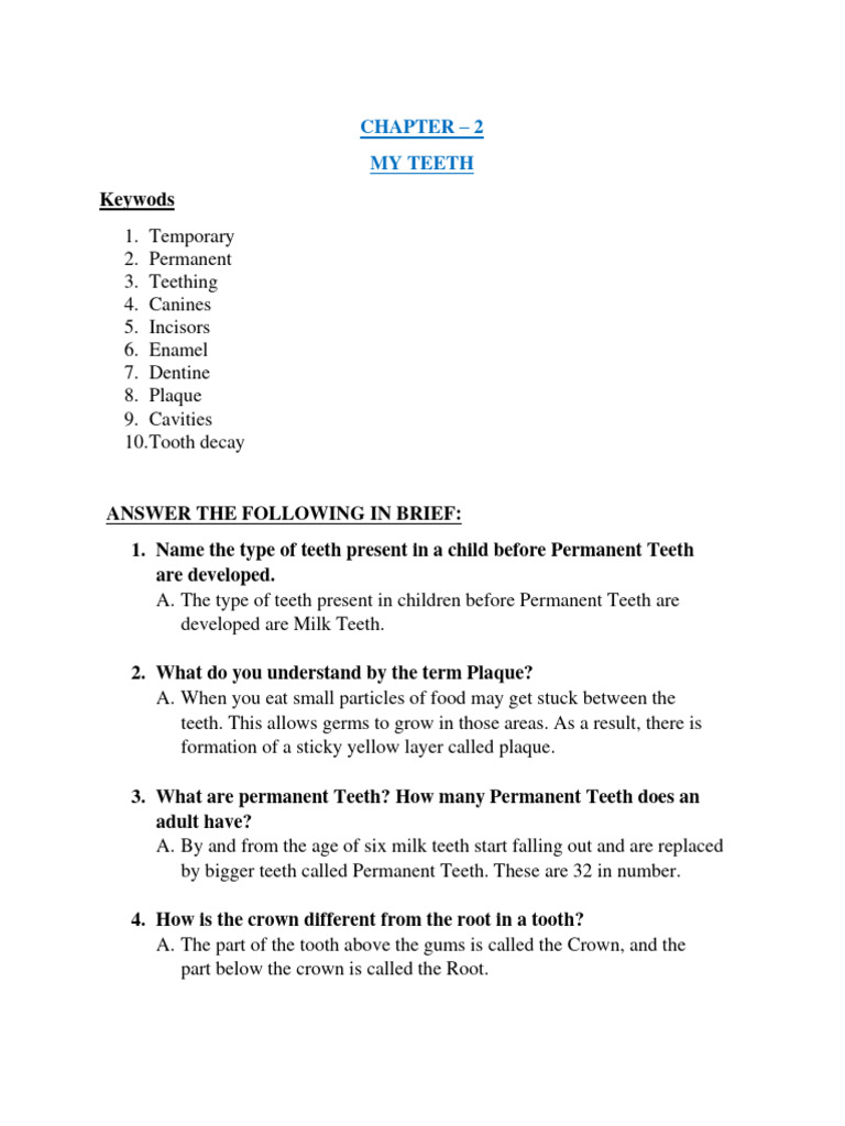 Grade 4 Science 2 Teeth | PDF | Tooth | Dental Anatomy