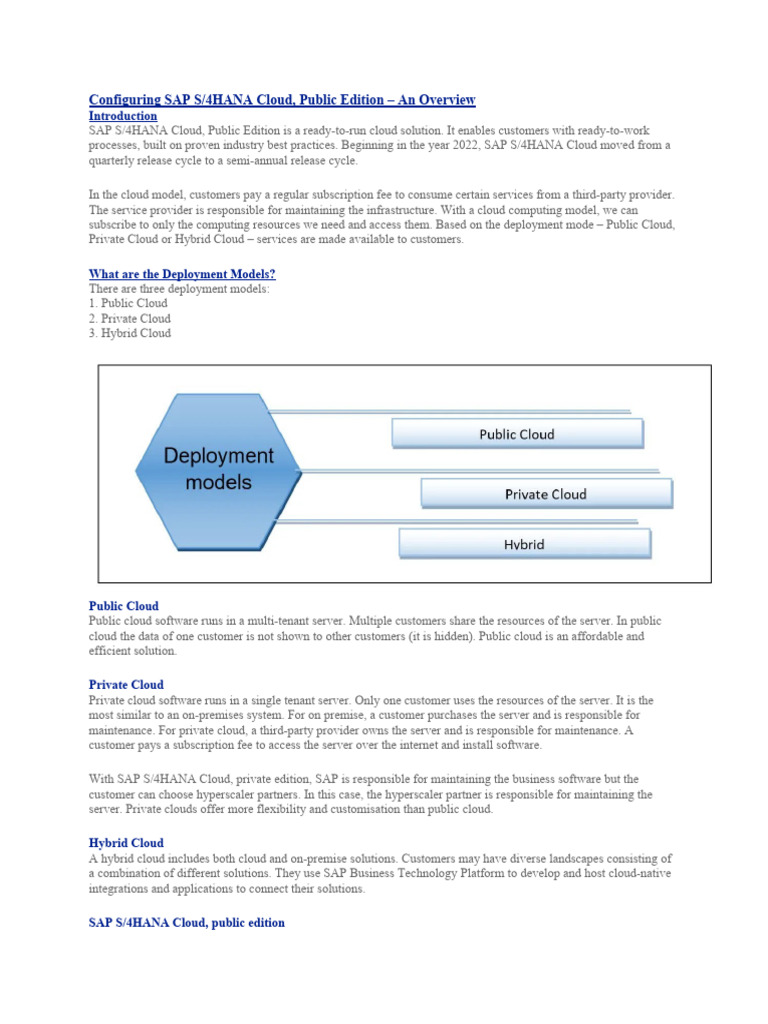 SAP Public Cloud Implementation 1 | PDF | Cloud Computing | Information Technology Management