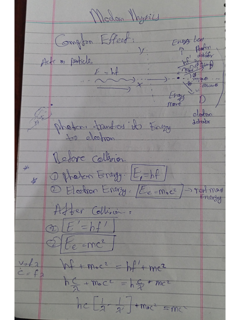 Compton Scattering Derivation | PDF