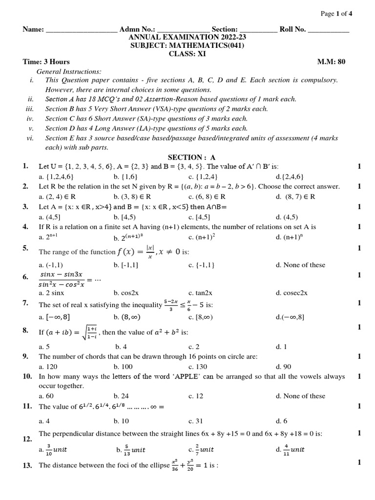 Annual Exam | PDF | Multiple Choice | Qualifications