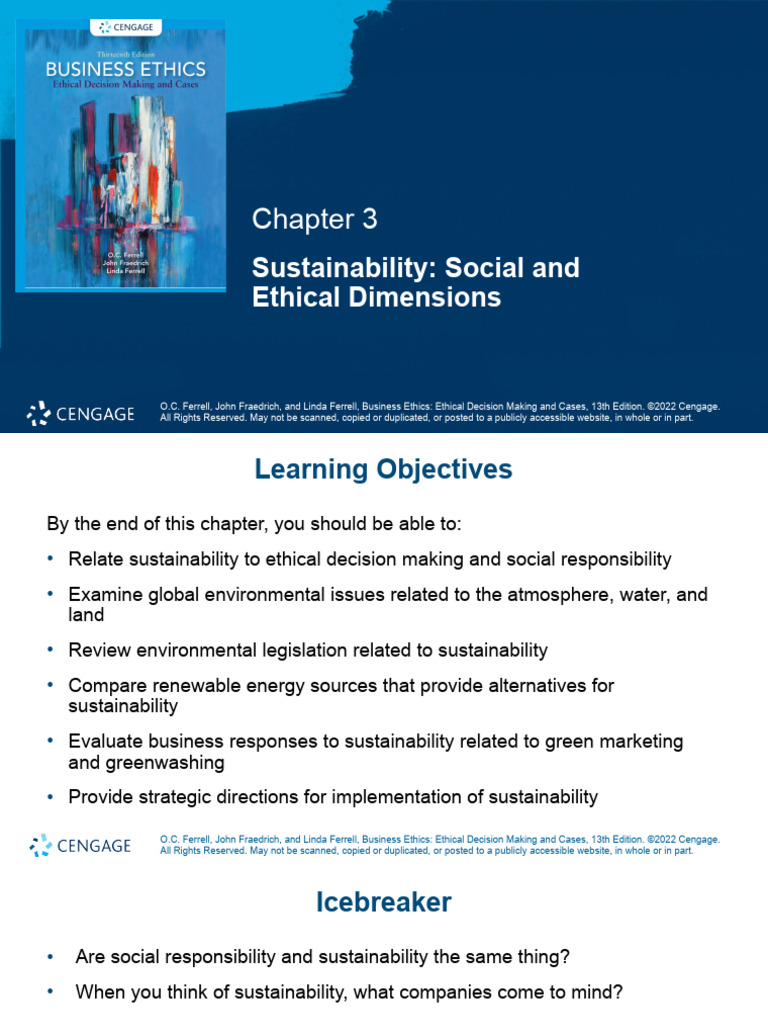 Ferrell BE 13e CH03 Instructor PPT Final | PDF | Corporate Social Responsibility | Energy ...