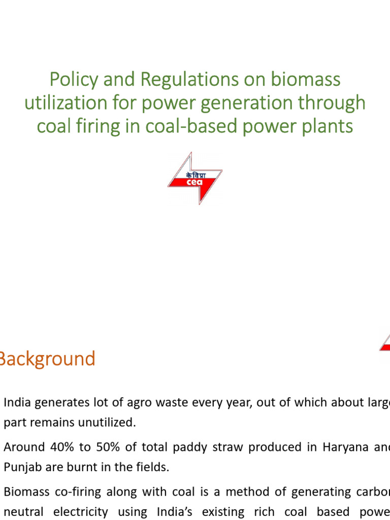 Policy and Regulations On Biomass Utilization in TPPs - Shri Vivek ...