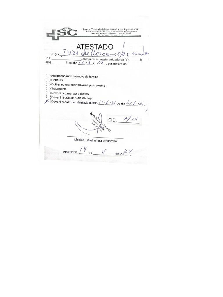 Atestado | PDF