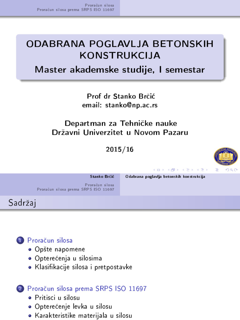 Predavanje 3 - Silosi | PDF