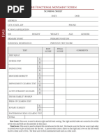 FMS Scoring Sheet | PDF