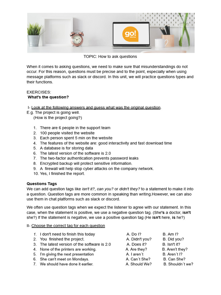 How To Ask Questions in A Teams Chatbox or in Slack | PDF | Question ...