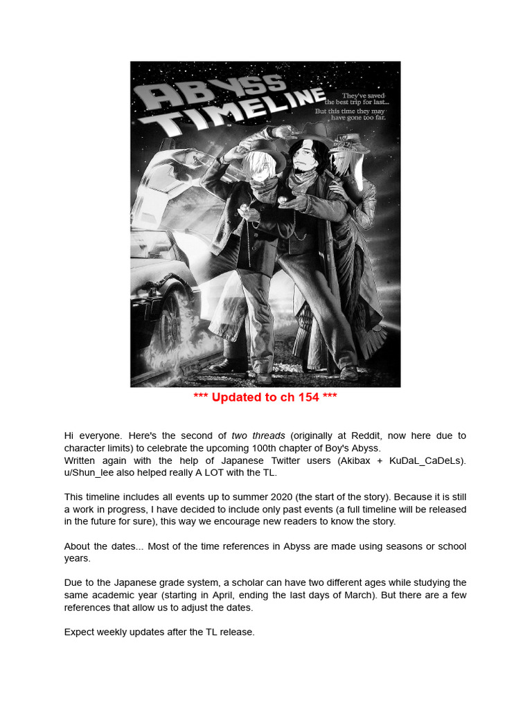ENG Abyss Timeline Up To 2020 | PDF