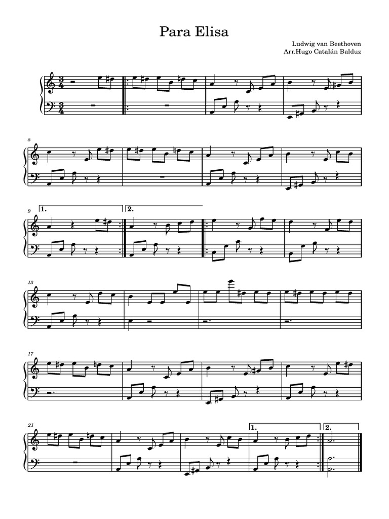 5.para Elisa | PDF | Ludwig Van Beethoven