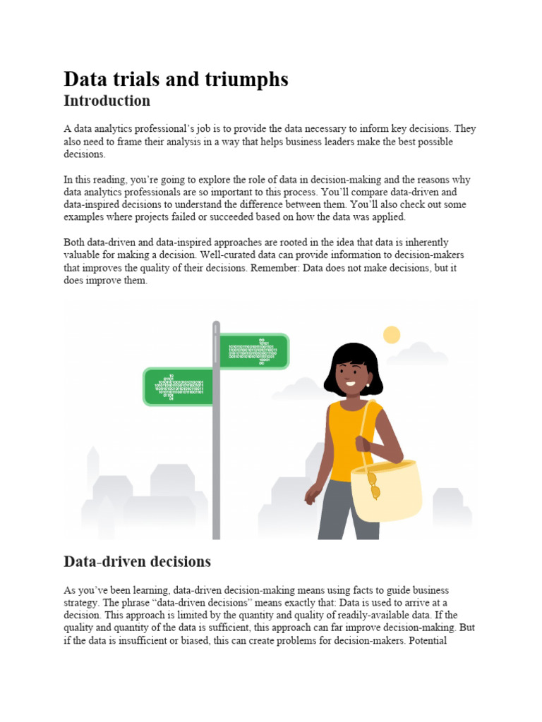 Data Trials and Triumphs | PDF | Data Science | Decision Making