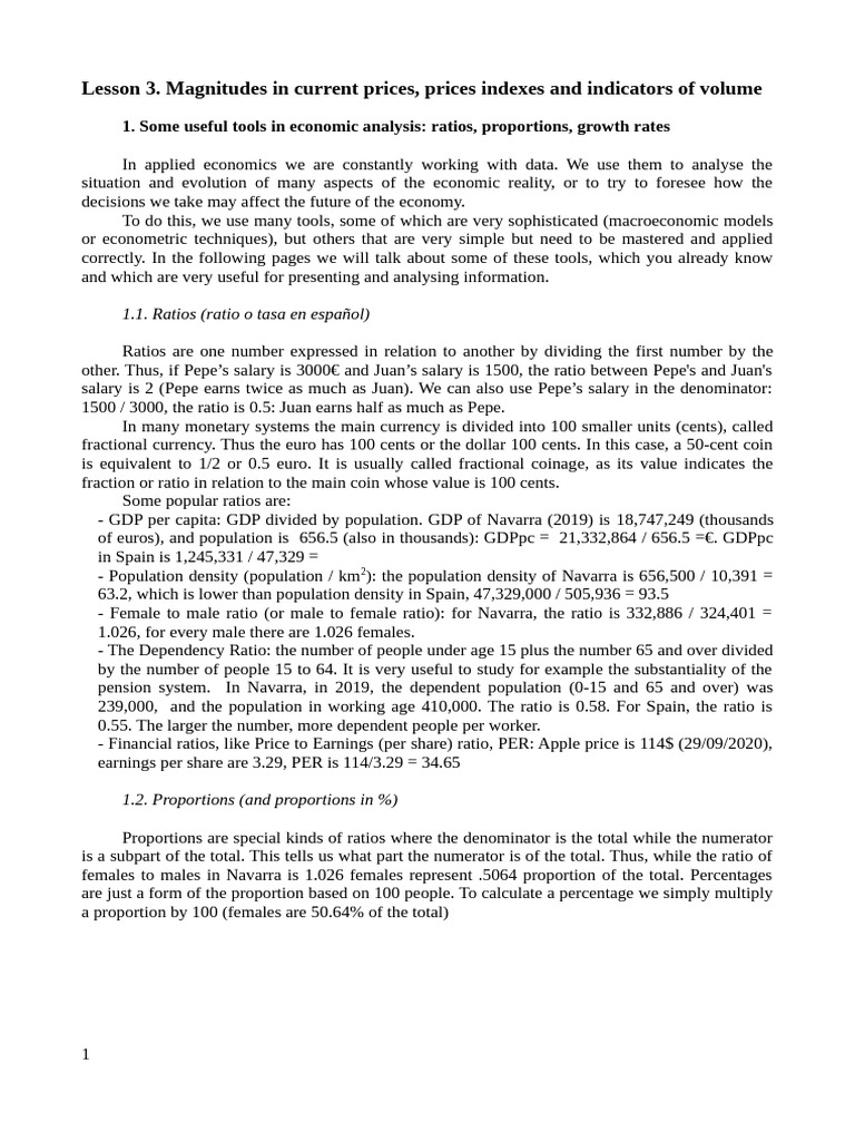 Lesson 2 Index, Variation Rates, Real GDP-2 | PDF | Consumer Price ...