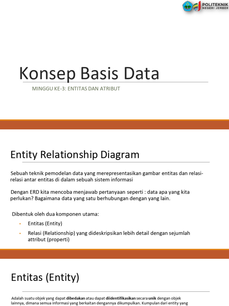 Entitas dan Atribut dalam Basis Data | PDF | Komputer