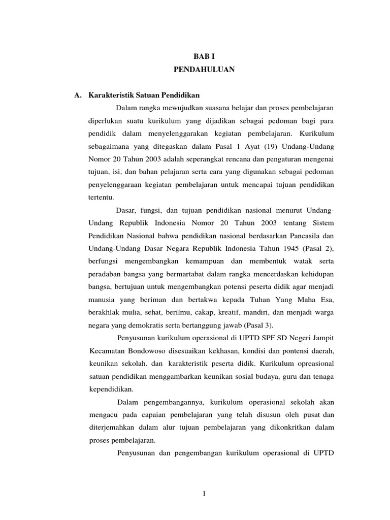 KOSP Bagian Bab 1 | PDF