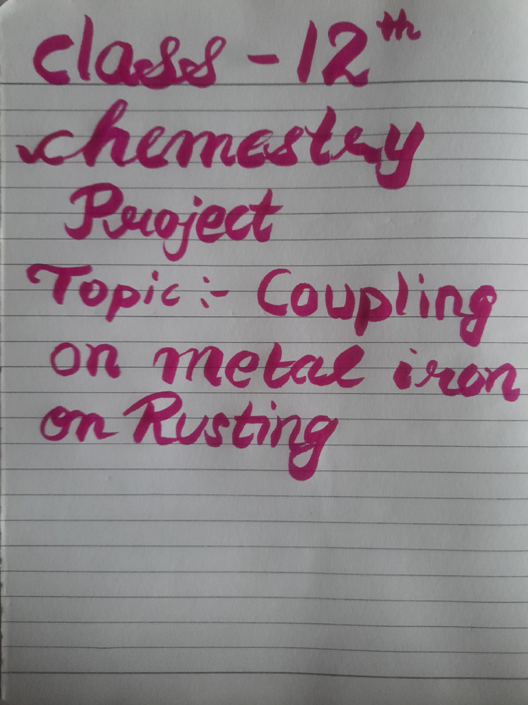 CLASS 12 CHEMISTRY PROJECT | PDF