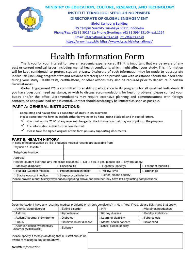 ITS-Health-Information-Form | PDF | Attention Deficit Hyperactivity ...