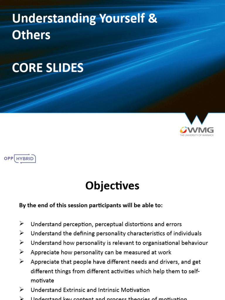 OPP Hybrid 2021 - Understanding Yourself Others - CORE SLIDES (Monday ...
