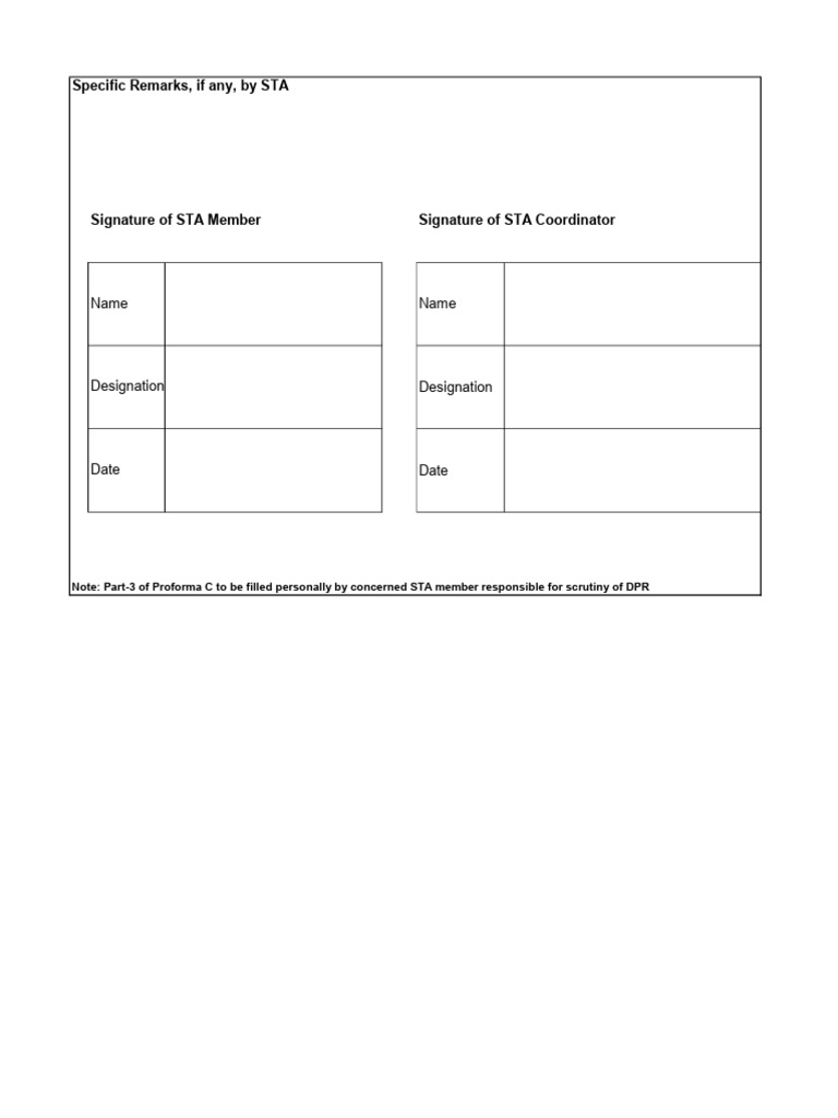 STA Proforma C Part-3 Submission Guide | PDF