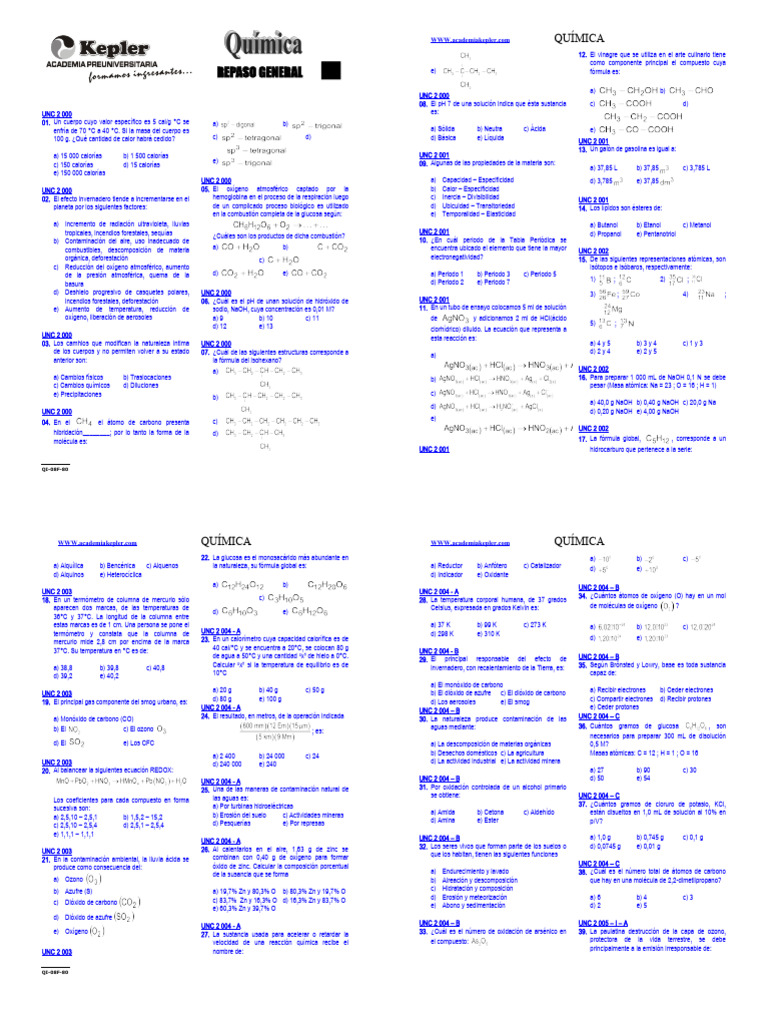 Repaso General | PDF | Ácido | Importar