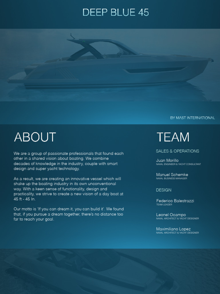 Deep Blue Draft | PDF | Yacht | Naval Architecture